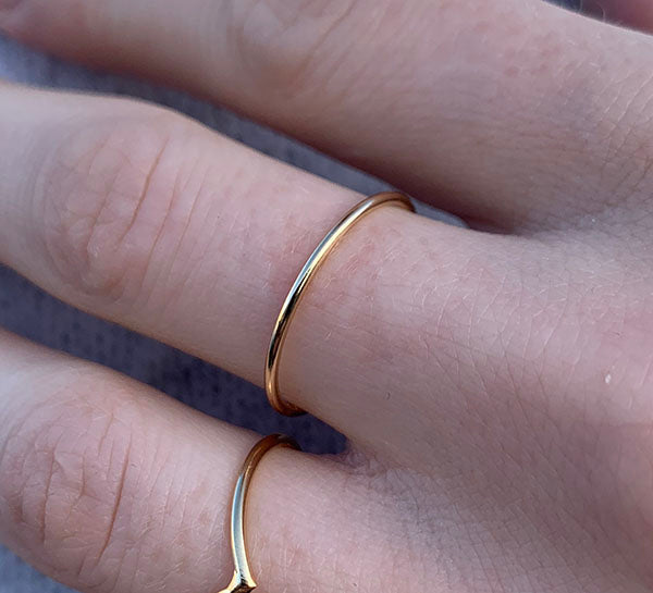 SILVERRING PLAIN ROUND GOLD – STIL Silver